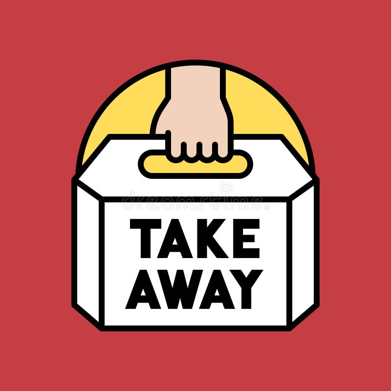 Takeout or Takeaway Food Icon Stock Vector - Illustration of takeaway ...