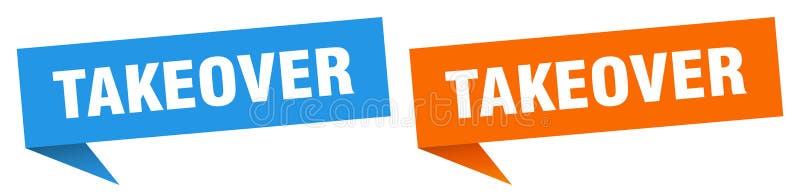 Takeover Banner Template. Takeover Ribbon Label Stock Vector ...
