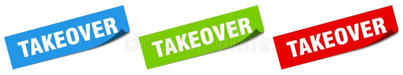 Takeover Sticker. Takeover Square Sign Stock Vector - Illustration of ...