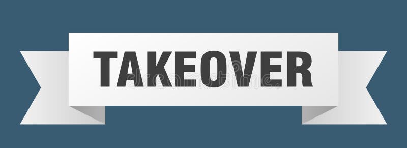 Takeover ribbon. stock vector. Illustration of isolated - 191267542