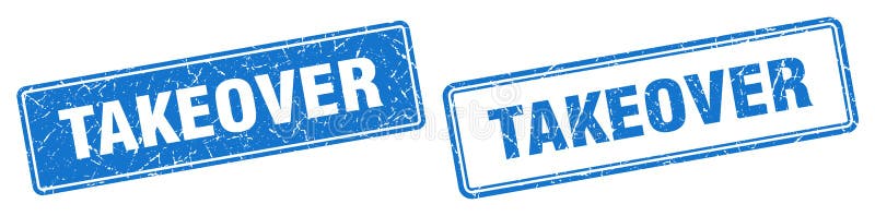 Takeover Stamp Set. Takeover Square Grunge Sign Stock Vector ...