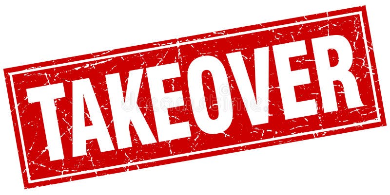 Takeover Square Isolated Sign Set. Takeover Stamp Stock Vector ...