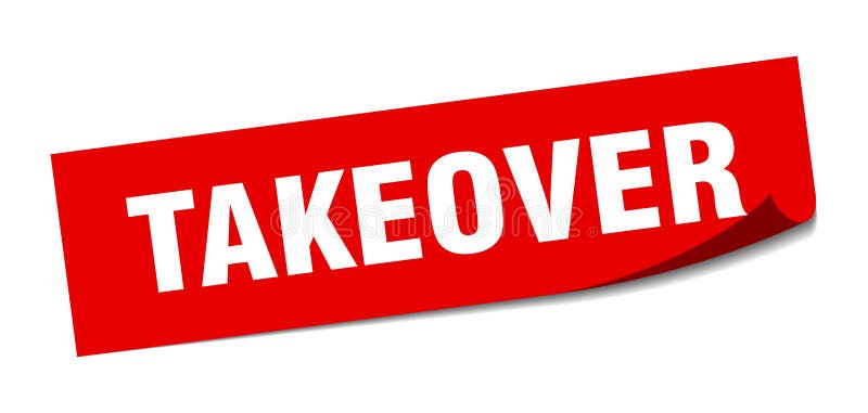 Takeover Sticker. Takeover Square Sign Stock Vector - Illustration of ...