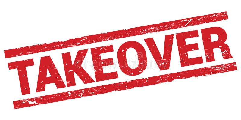 TAKEOVER Text on Red Rectangle Stamp Sign Stock Illustration ...