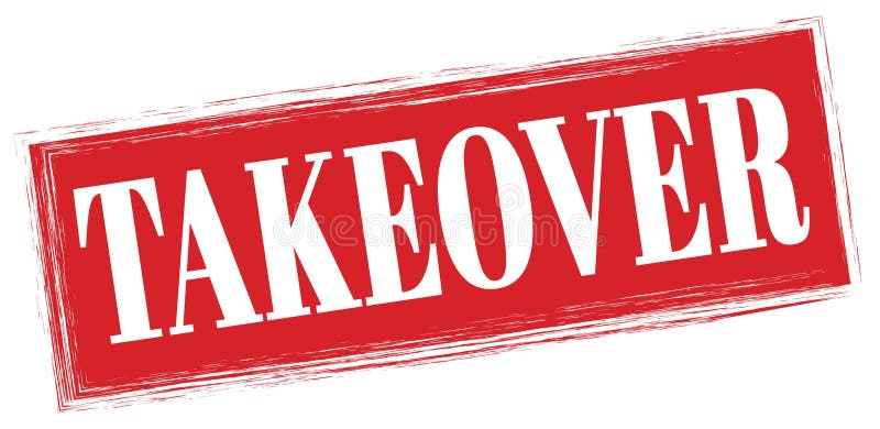 TAKEOVER Text Written on Red Stamp Sign Stock Illustration ...