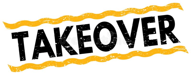 TAKEOVER Text on Yellow-black Lines Stamp Sign Stock Illustration ...