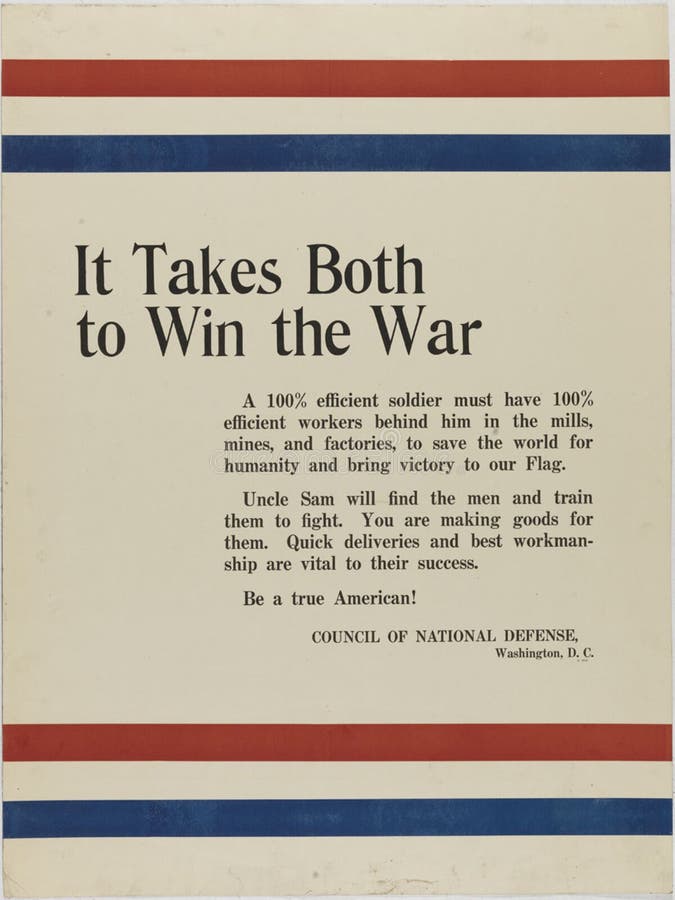 It Takes Both To Win The War Stock Image - Image of design, document ...