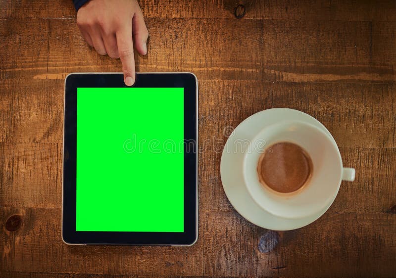 It Takes One Touch To Connect. High Angle Shot of an Unrecognizable Man ...