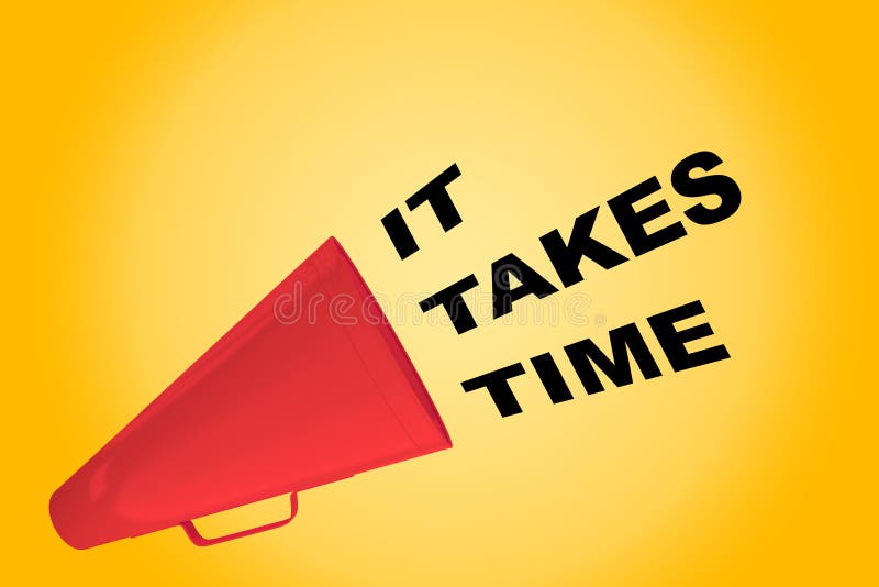 It Takes Time concept stock illustration. Illustration of decoration ...