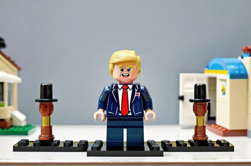 Taking the Art of Lego with Donald Trump at 18-9-2024 Editorial Stock ...