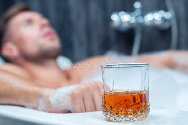 Taking bath stock image. Image of luxury, biceps, home - 34678781