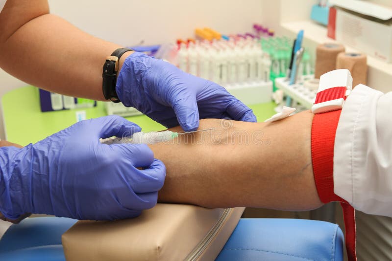 Taking Blood in the Laboratory for Analysis Stock Image - Image of ...