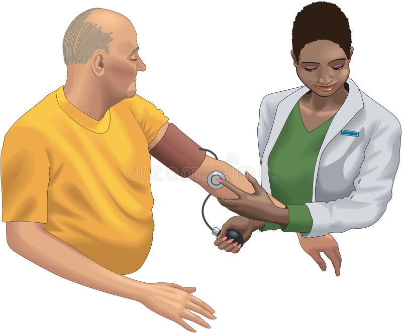 Taking Blood Pressure Vector Illustration Stock Vector - Illustration ...