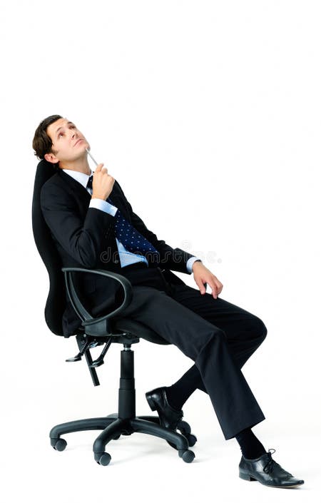 Taking a Break, Leaning Back on Chair Stock Photo - Image of clean ...