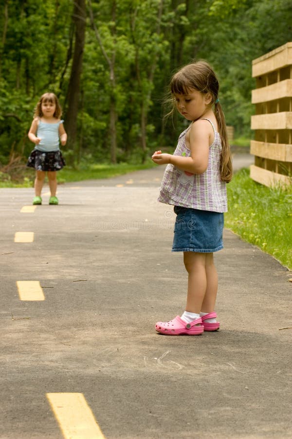 Taking a Break while on a Walk Stock Image - Image of innocence, cute ...