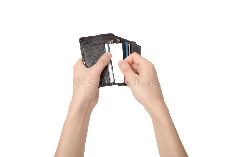 Taking a Card Out of a Wallet Stock Photo - Image of full, business ...
