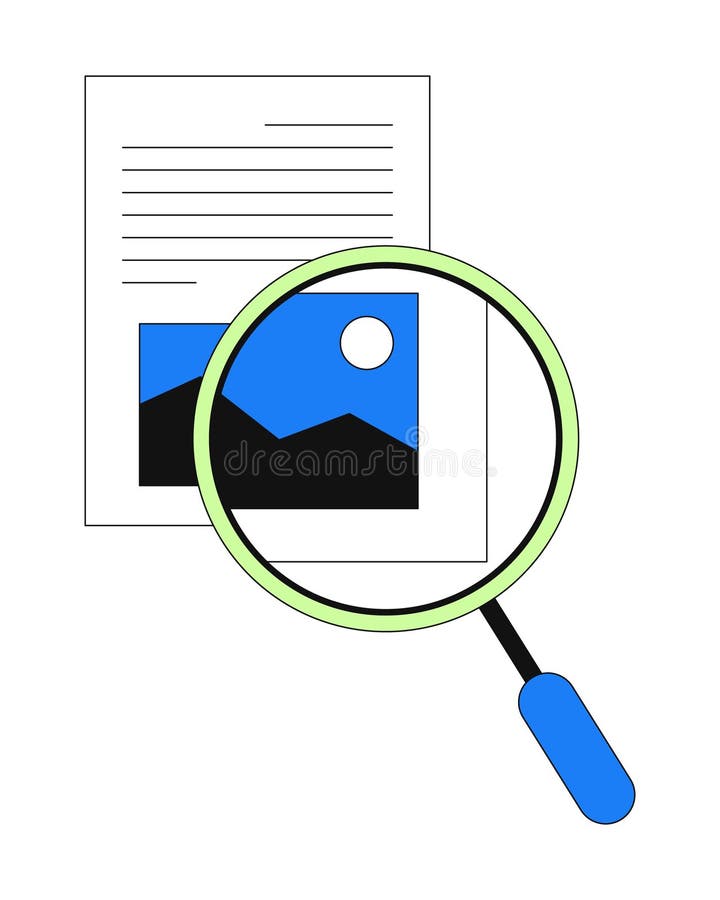 Taking Closer Look 2D Onboarding Ui Illustration Stock Illustration ...