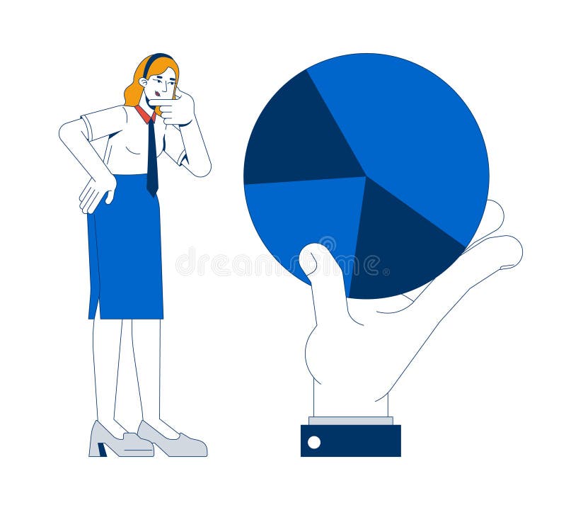 Taking Closer Look at Data 2D Illustration Concept Stock Illustration ...