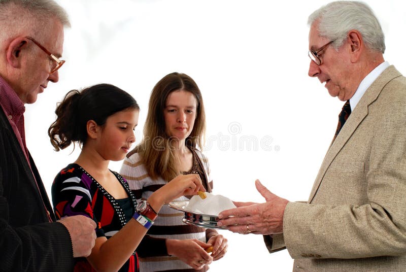 Taking Communion stock image. Image of elder, communion - 3628975