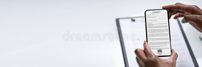 Taking Document Paper Photo Stock Image - Image of electronic, hand ...