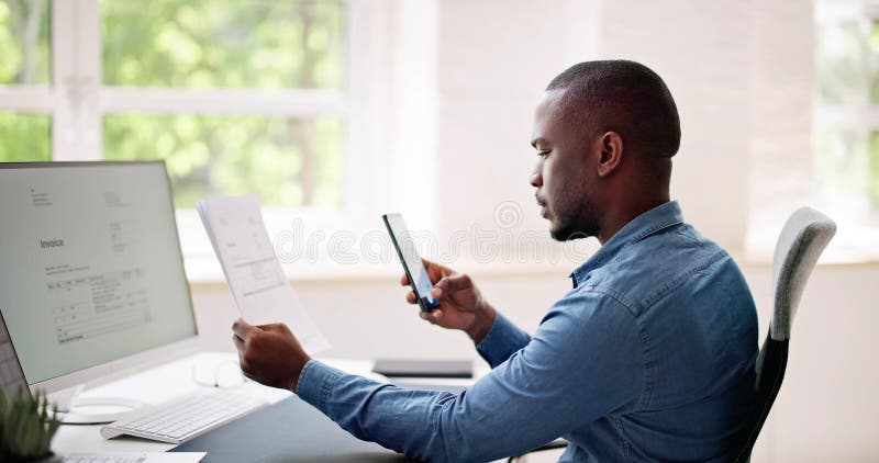 Taking Document Picture or Photo with Phone Stock Image - Image of ...