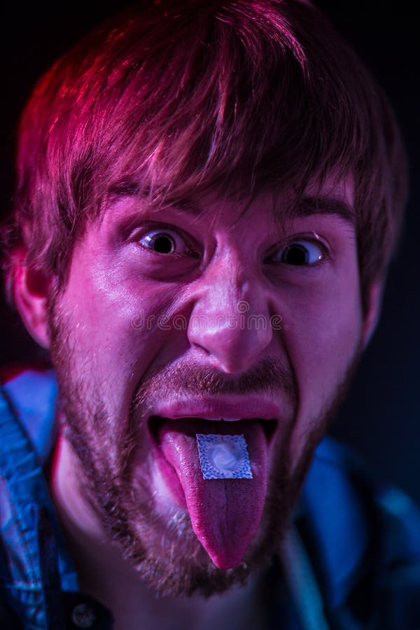 Man taking a pill stock image. Image of taking, antidepressant - 37687671