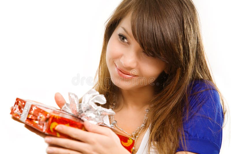 Taking gifts stock photo. Image of woman, women, color - 12119202