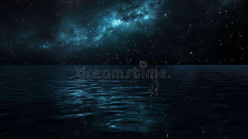 Taking a Look at the Sea at Night. NASA Provided Elements of this Image ...