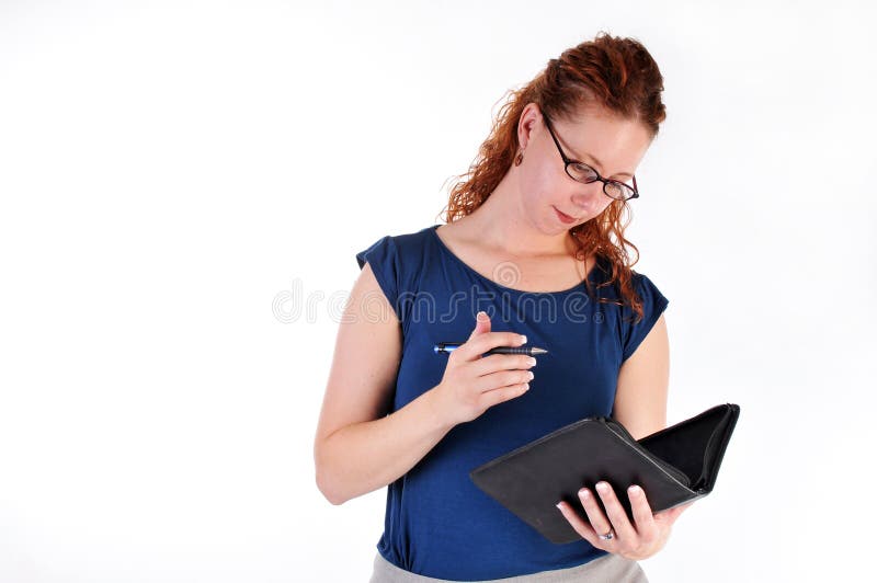 Taking notes stock photo. Image of face, beautiful, people - 7195126