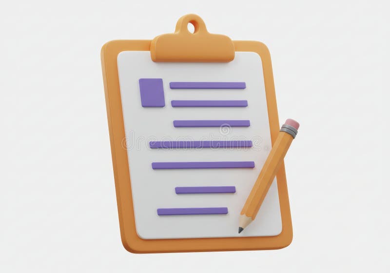 Taking Notes on Clipboard with Pencil Writing Information Stock ...