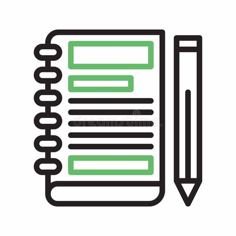 Taking Notes Icon Vector Image. Stock Vector - Illustration of isolated ...