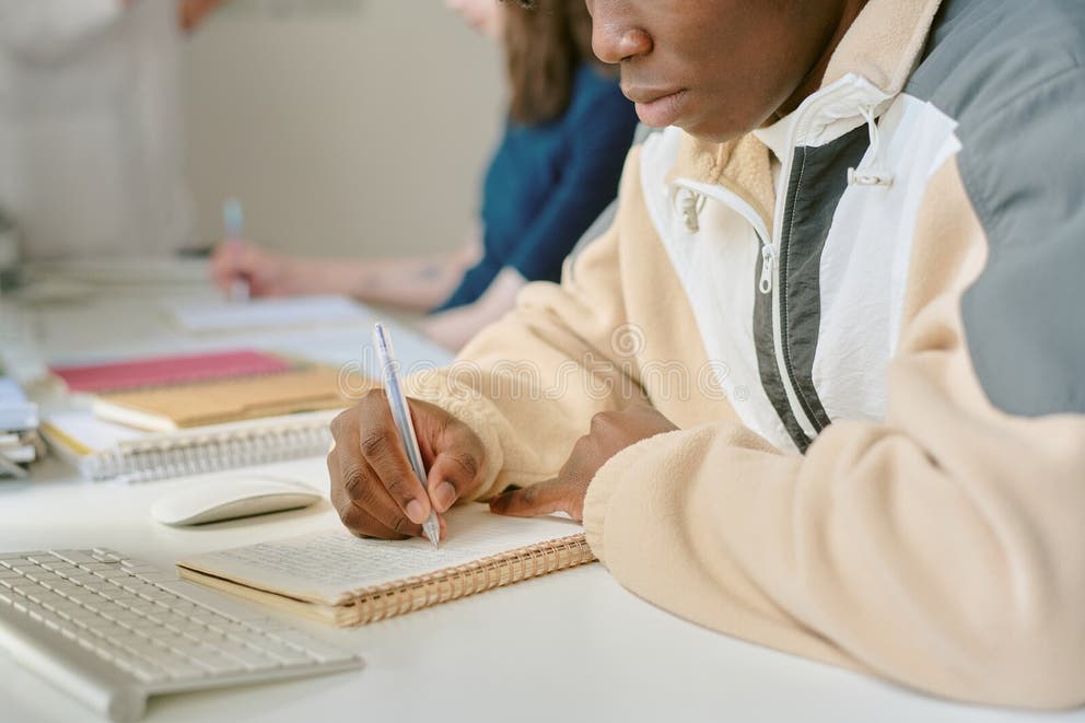 Taking Notes on Notepad stock image. Image of teach - 384058397