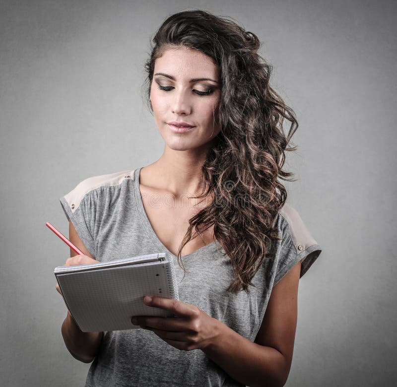 Taking notes stock image. Image of text, casual, caucasian - 46945579