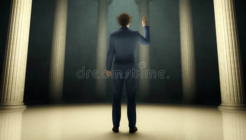 Taking an oath stock illustration. Illustration of statement - 96049253