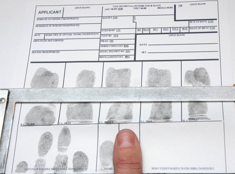 Taking Off the Fingerprints Stock Image - Image of symbol, fingerprint ...