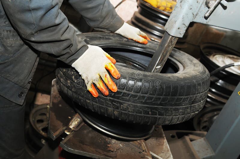 Taking Off Tyre from Car Wheel Disc Stock Image - Image of tyre, bolt ...