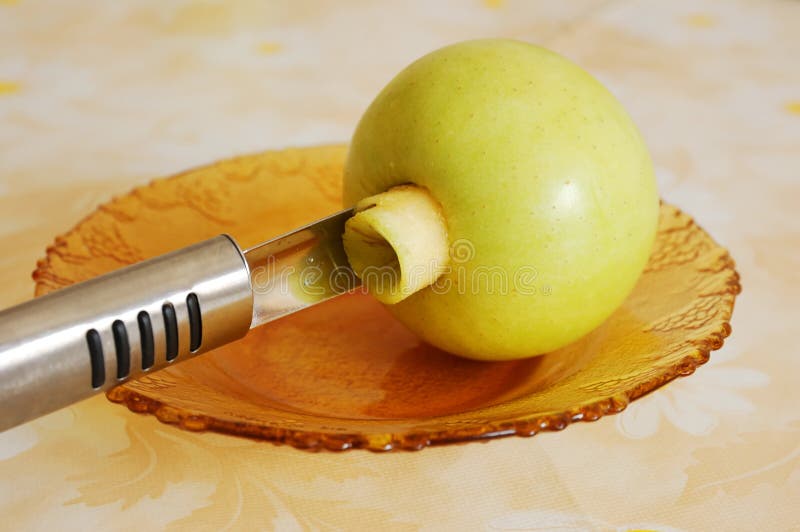 Taking out an apple core stock image. Image of fresh - 18272245