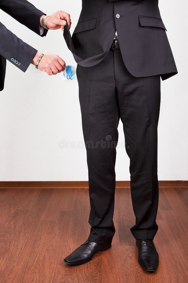 Taking Out the Money from the Pocket Stock Photo - Image of office ...