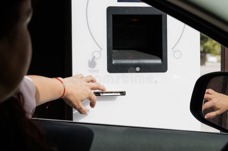 Taking Out Parking Ticket from the Car Stock Image - Image of paying ...