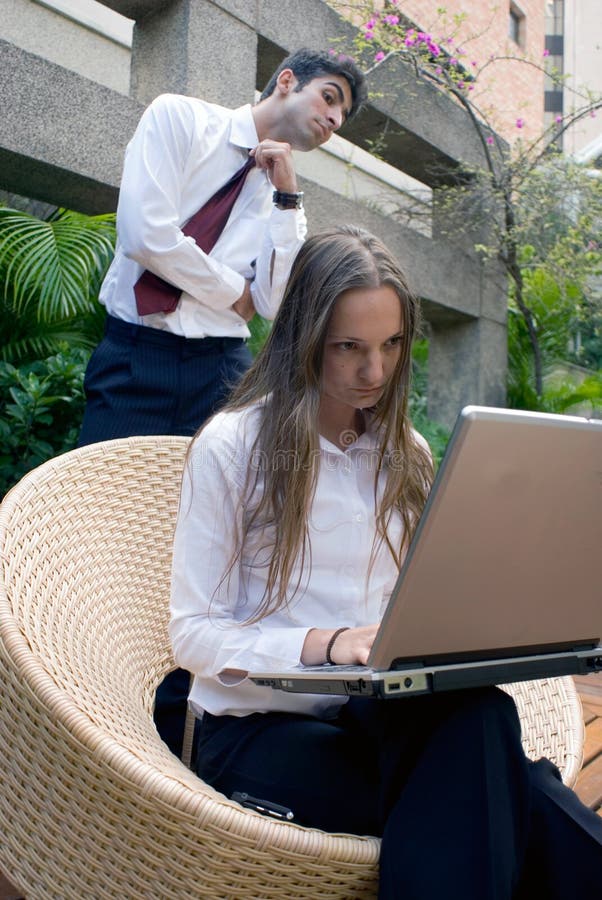 Taking a Peek stock photo. Image of office, businessperson - 4687994