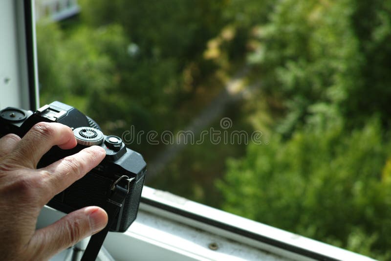 Taking Photos Out of Window Stock Image - Image of camera, landscape ...