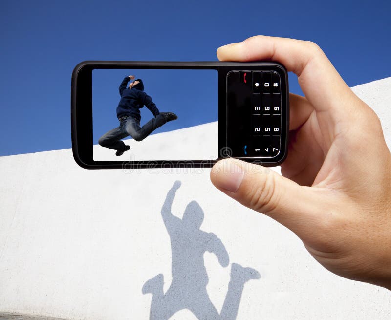 Taking Picture by Mobile Phone Stock Photo - Image of digital, hold ...