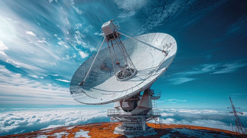 Taking a Picture of a Satellite Dish Antenna with a Telecommunication ...