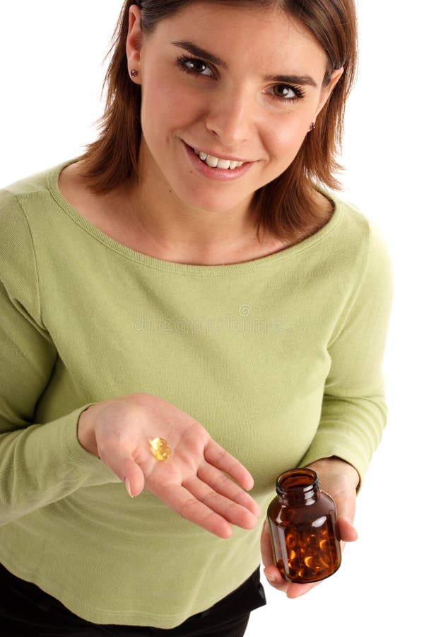 Taking a pill stock photo. Image of pose, disease, feeling - 821554