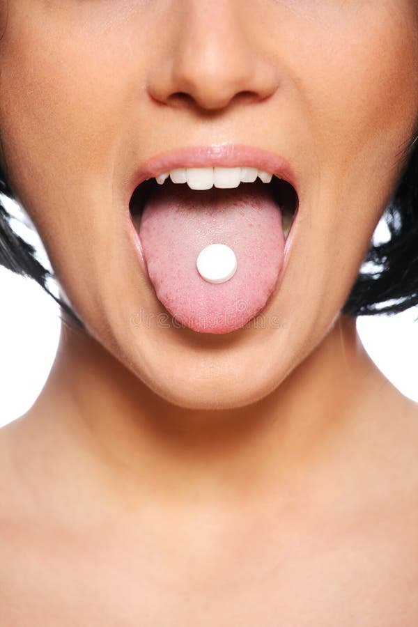 Taking pills stock image. Image of mouth, lips, painkiller - 18121447
