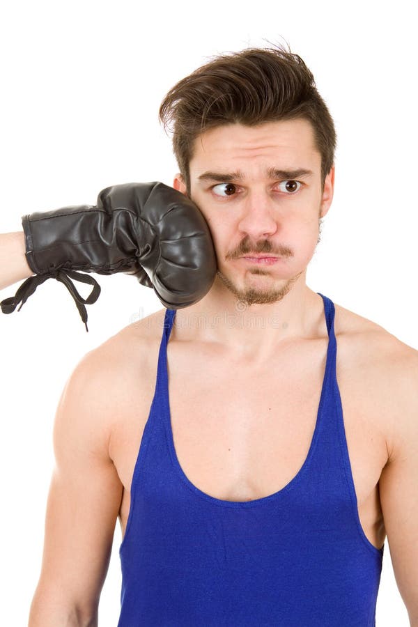 Taking a punch stock photo. Image of fight, portrait - 87729892