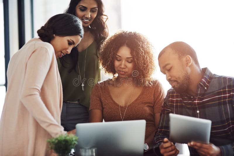 Taking Responsibility for Productivity As a Team. a Group of Young ...