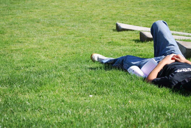 Taking Rest after School Day Stock Photo - Image of student, park: 3249522