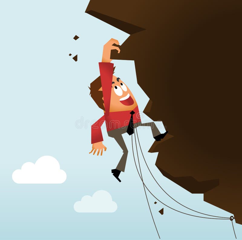 Taking Risk and Hard Work stock vector. Illustration of achievement ...