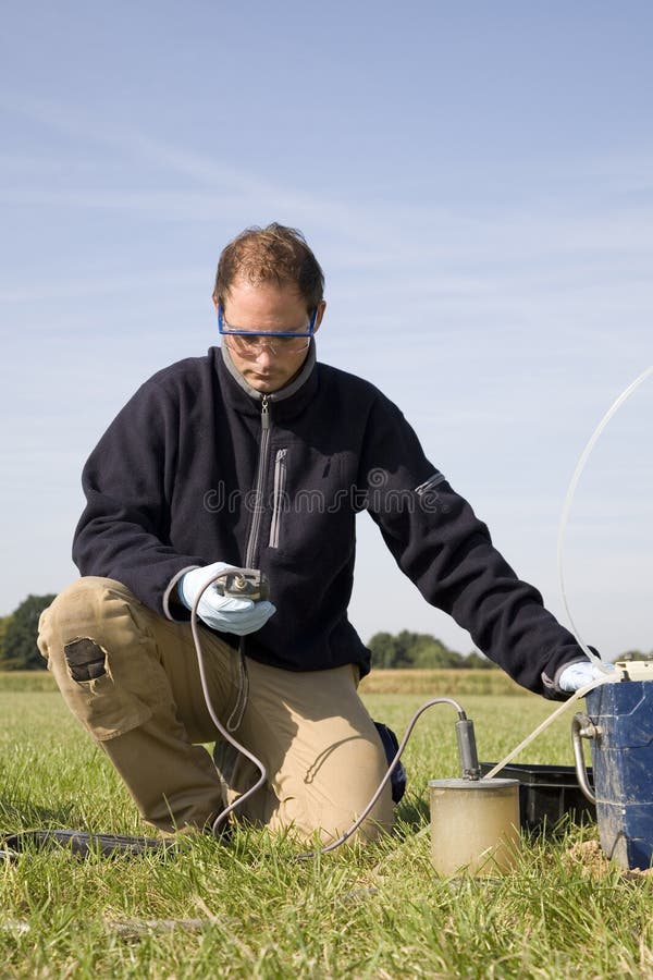 Taking Samples, Environmental Resear Stock Image - Image of test ...